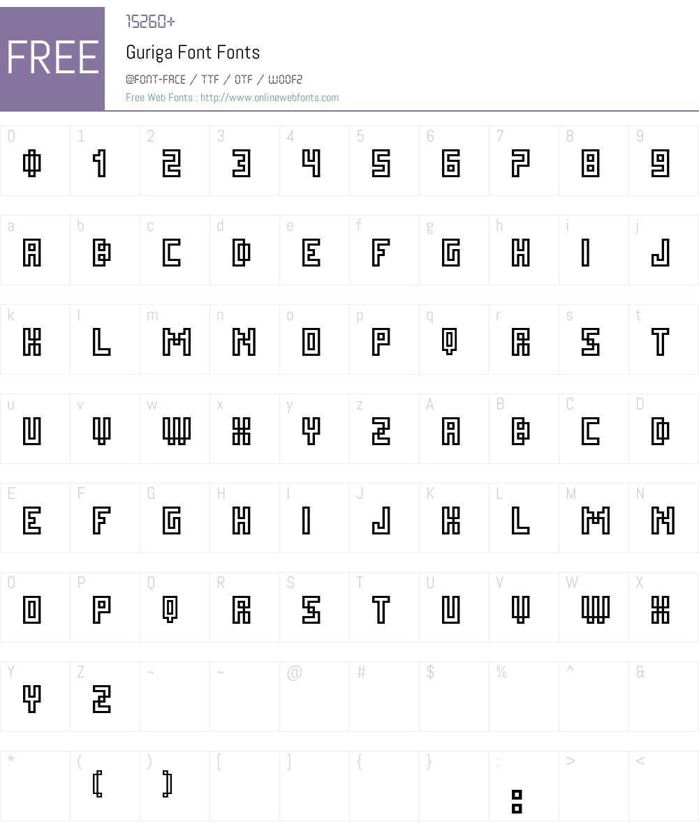 Guriga 1.000 Fonts Free Download - OnlineWebFonts.COM