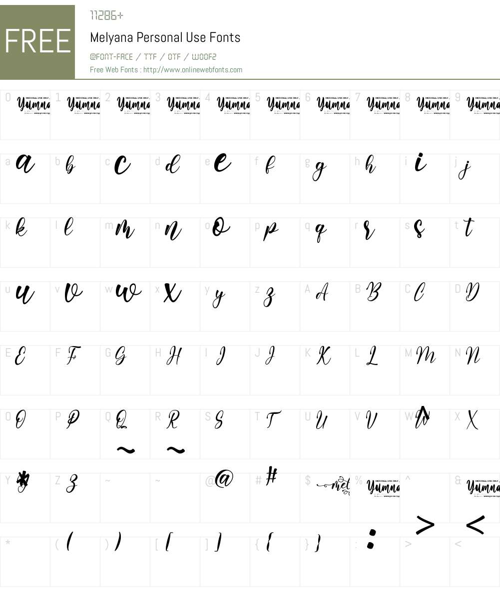 Melyana Personal Use 1.00;September 14, 2020;FontCreator 12.0.0.2567 64 ...