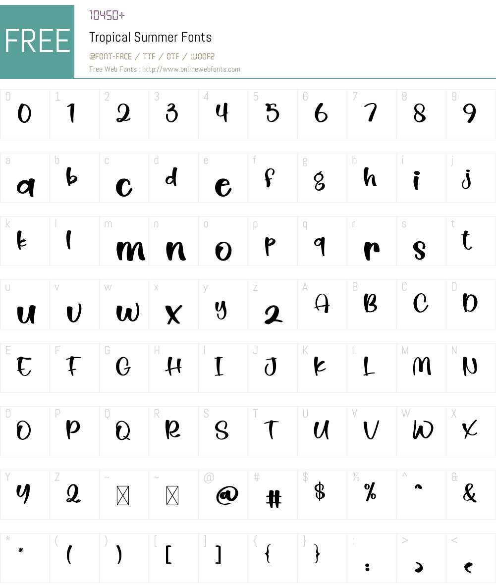 Tropical Summer 1.002;Fontself Maker 3.5.8 Fonts Free Download ...
