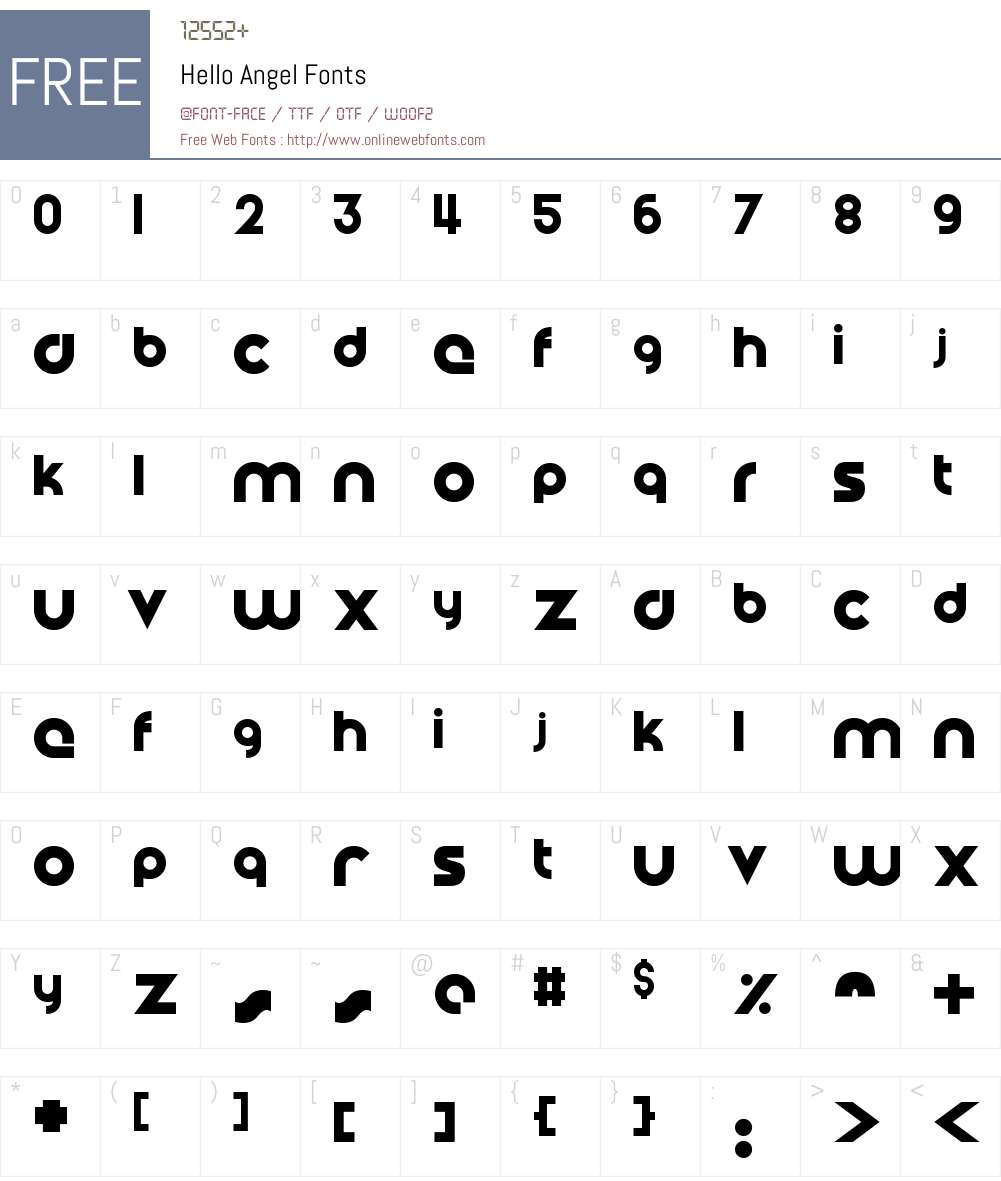 Hello Angel 1.00 January 14, 2018, initial release Fonts Free Download ...