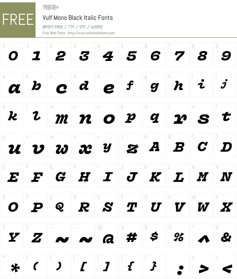 Vulf Mono Black Italic 1.002;PS 1.000;hotconv 16.6.51;makeotf.lib2.5. ...