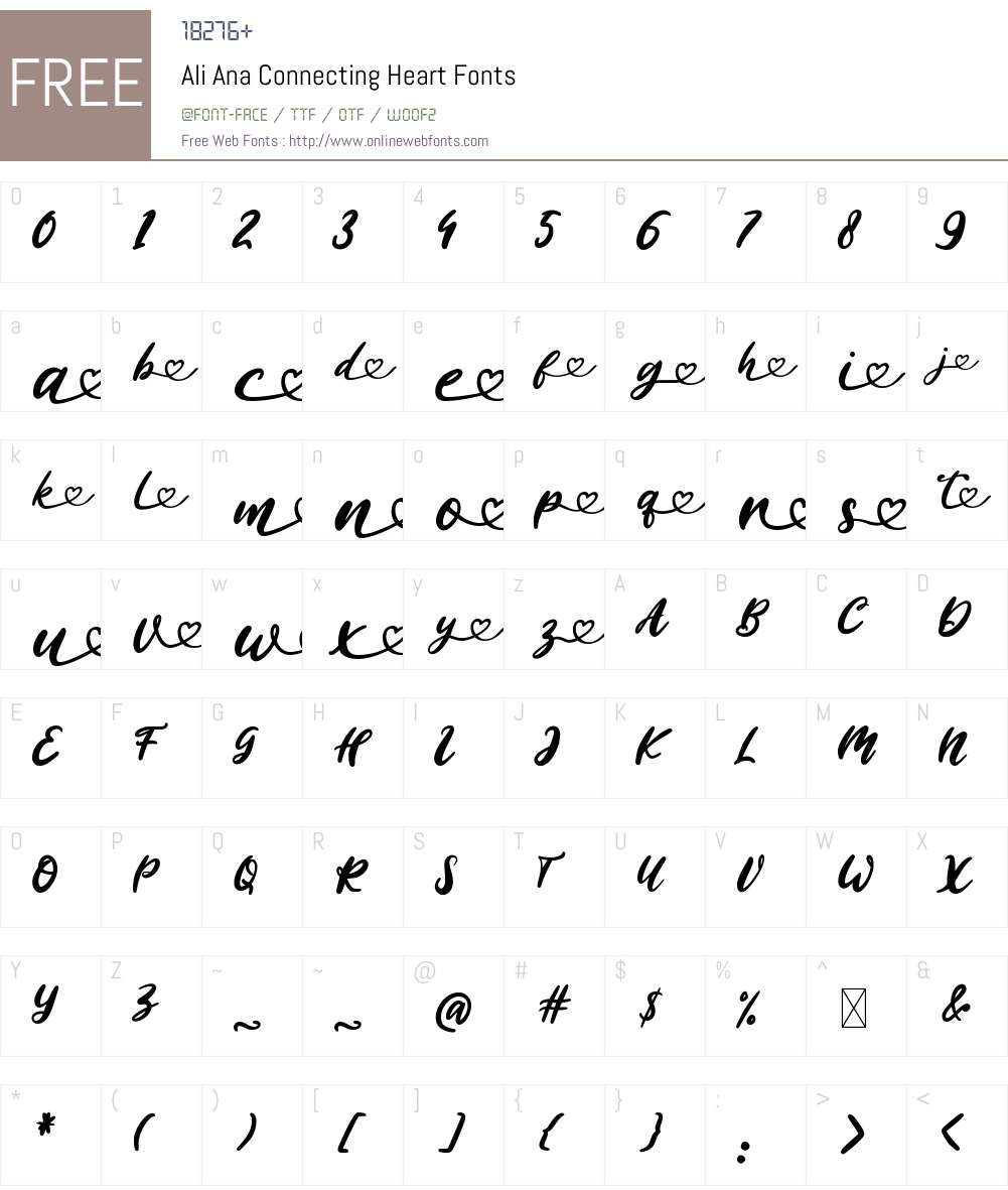 Ali Ana Connecting Heart 1.033;Fontself Maker 3.5.7 Fonts Free Download ...