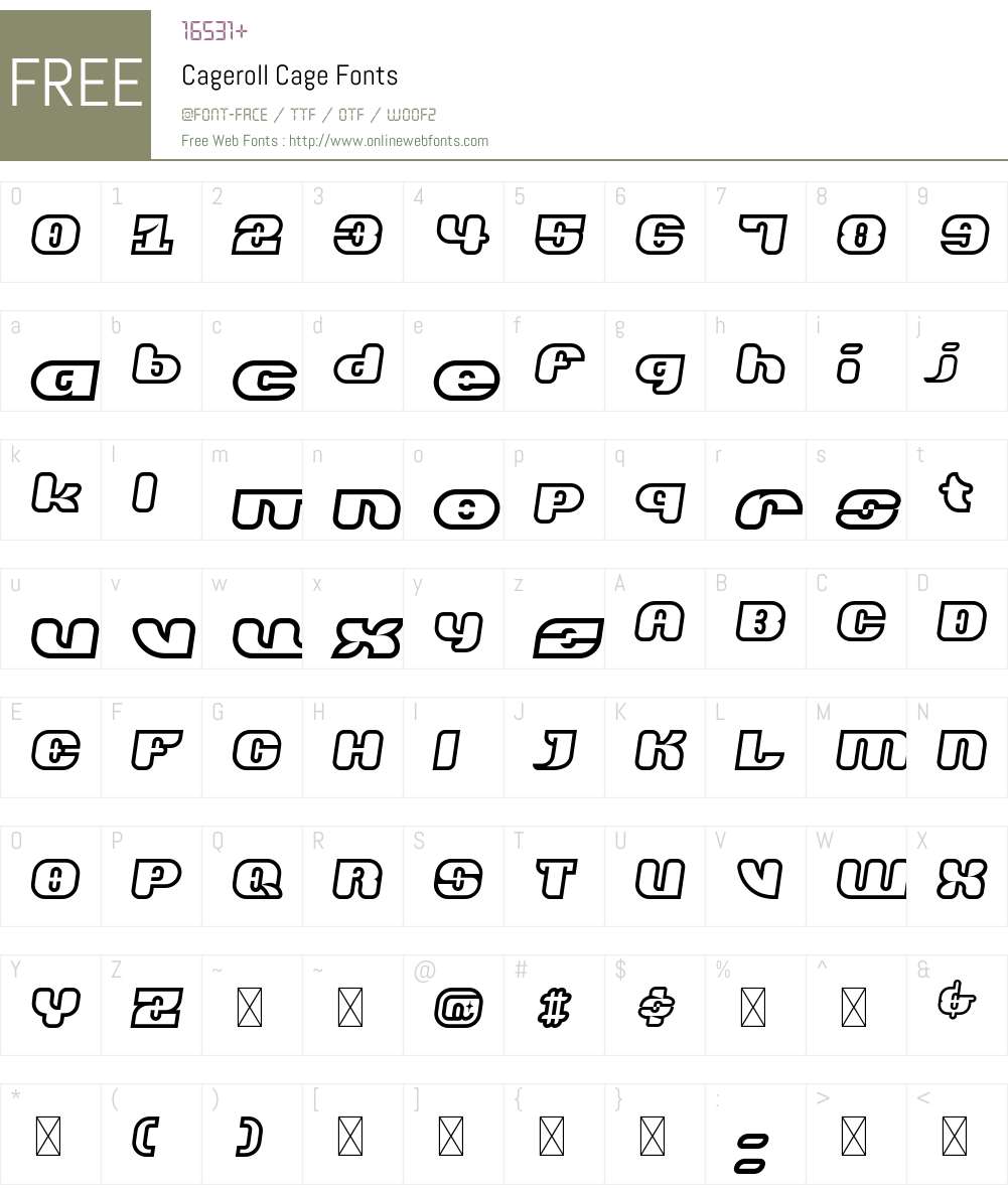 Cageroll Cage 1.008;Fontself Maker 3.5.7 Fonts Free Download - OnlineWebFonts.COM