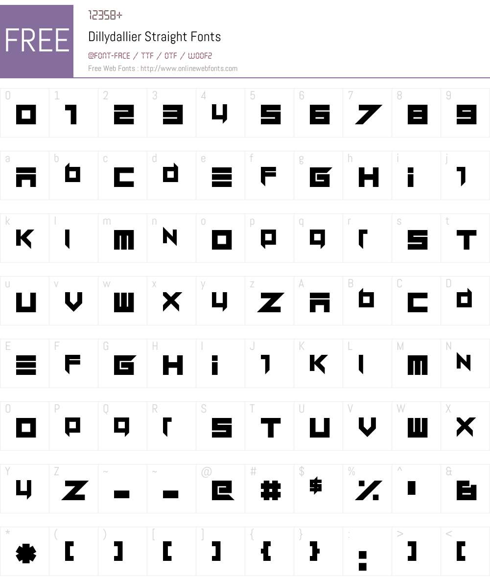 Dillydallier Straight 1.00;October 10, 2018;FontCreator 11.5.0.2427 64 ...
