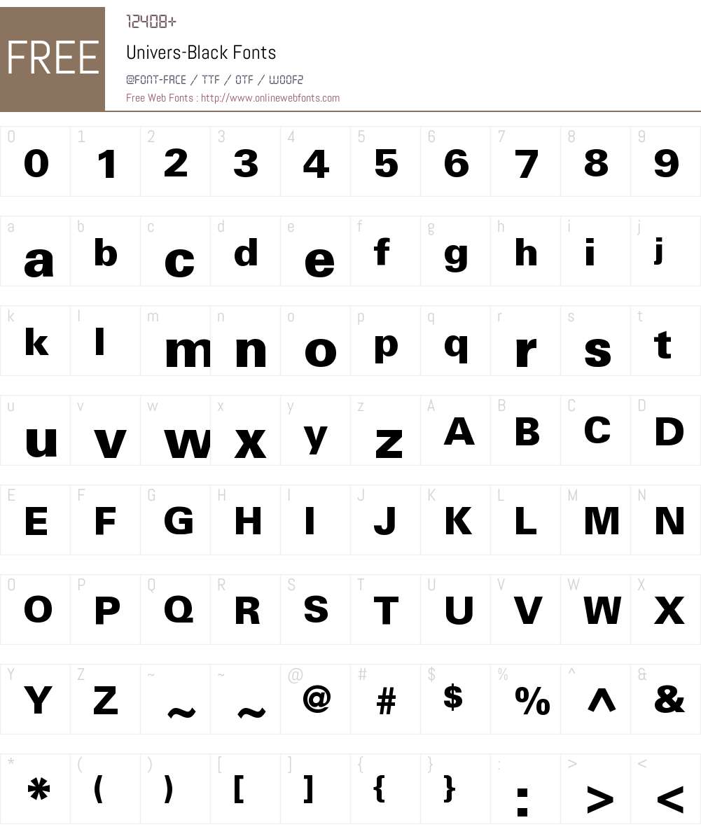 Univers 75 Black 001.001 Fonts Free Download - OnlineWebFonts.COM