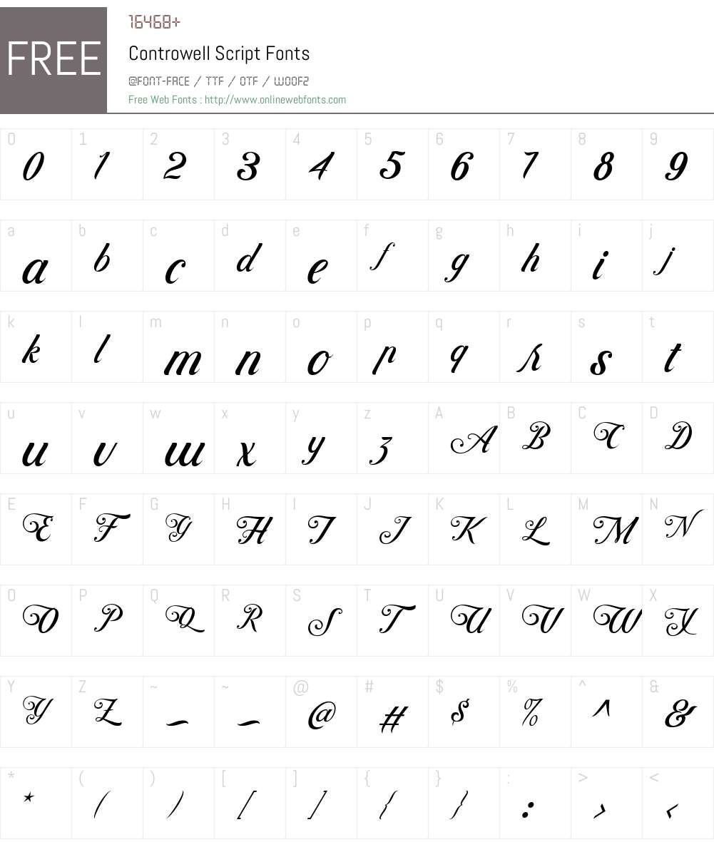 Controwell Script 1.000 Fonts Free Download - OnlineWebFonts.COM