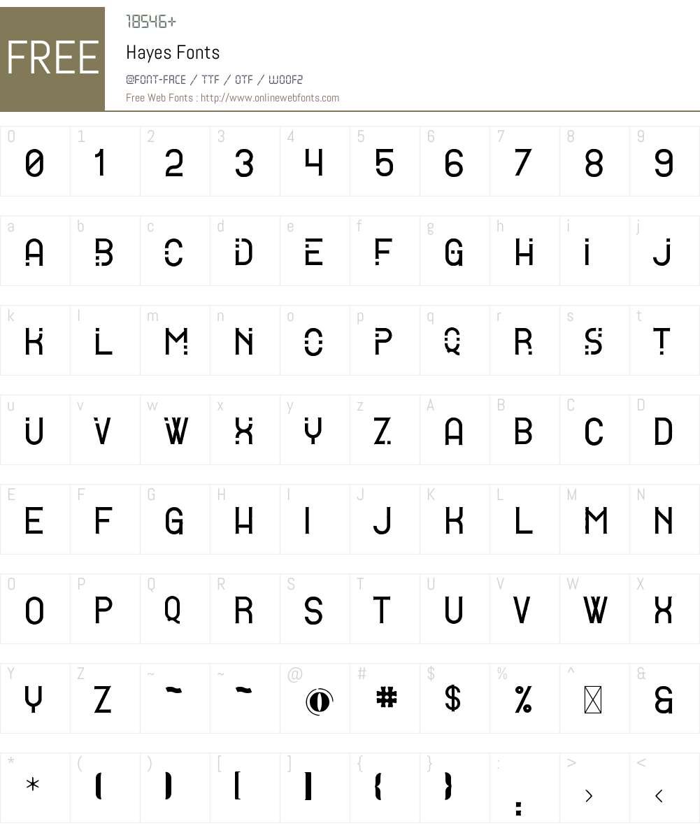Hayes 1.001;Fontself Maker 3.5.7 Fonts Free Download - OnlineWebFonts.COM