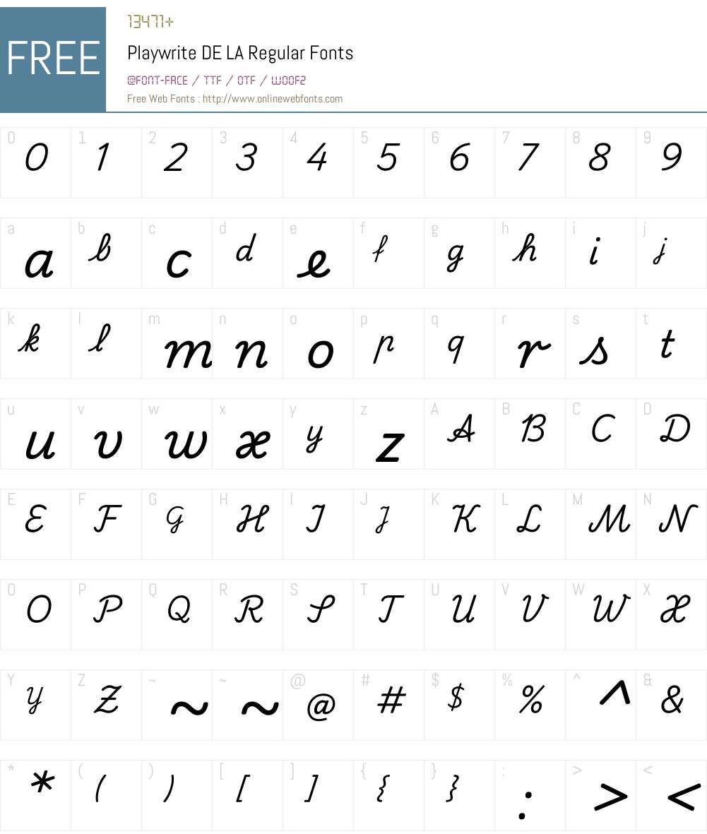 Playwrite DE LA 1.002 Fonts Free Download - OnlineWebFonts.COM