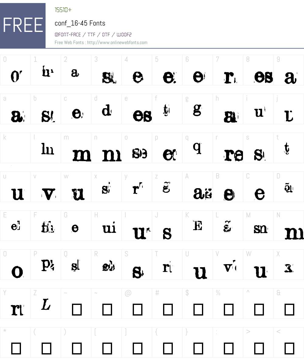 conf_16-45 001.000 Fonts Free Download - OnlineWebFonts.COM