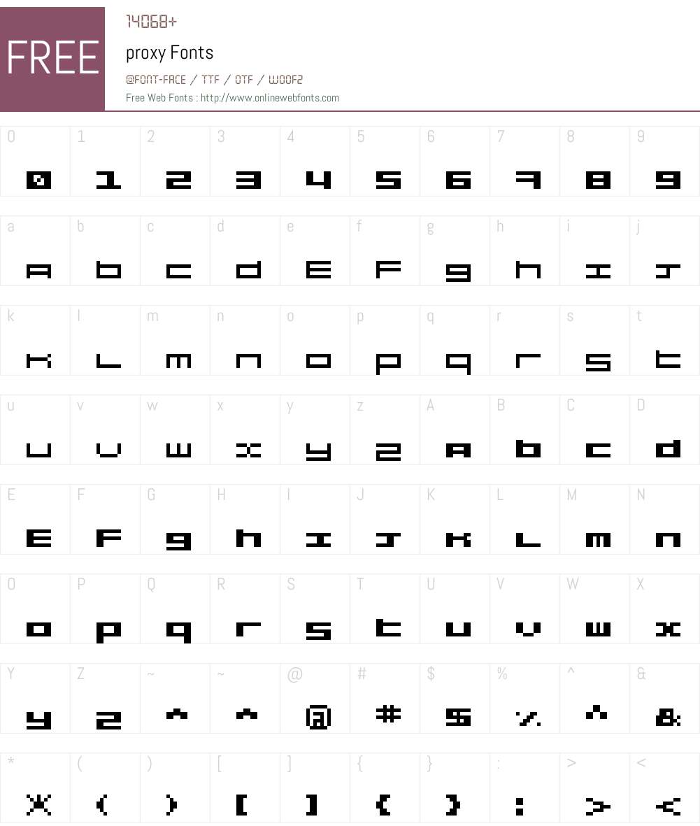 proxy 001.000 Fonts Free Download - OnlineWebFonts.COM