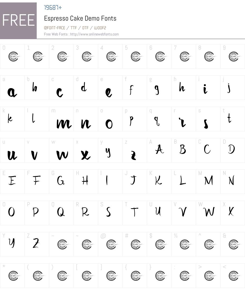 Espresso Cake Demo 1.003;Fontself Maker 3.5.4 Fonts Free Download - OnlineWebFonts.COM