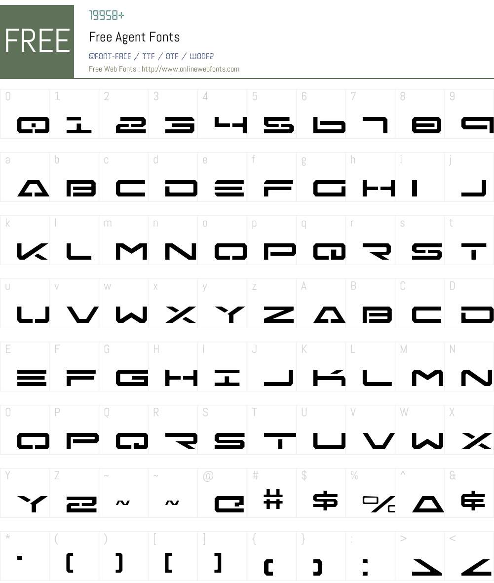 Free Agent 1.0; 2004; initial release Fonts Free Download ...