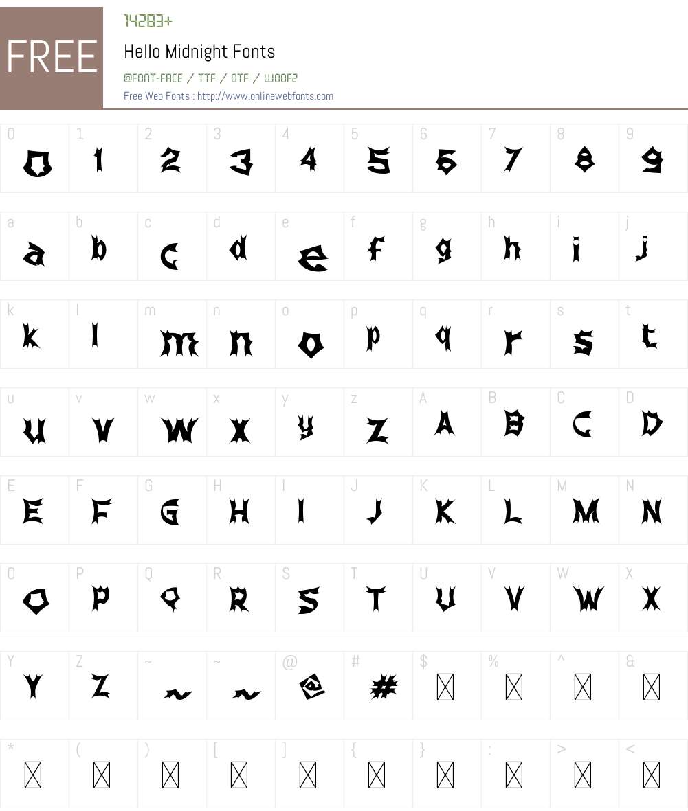 Hello Midnight 1.001;Fontself Maker 3.5.7 Fonts Free Download - OnlineWebFonts.COM
