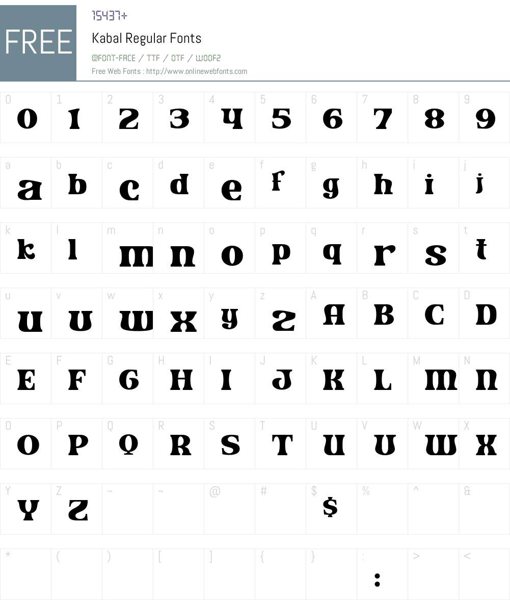 Kabal 1.000 Fonts Free Download - OnlineWebFonts.COM