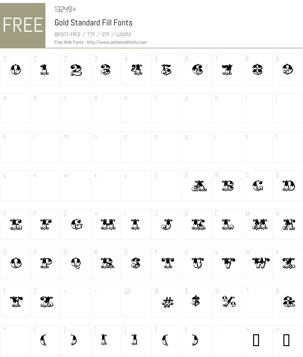 Gold Standard Fill 03/03/2003 revised 07/11/04 & 08/24/04 Fonts Free ...