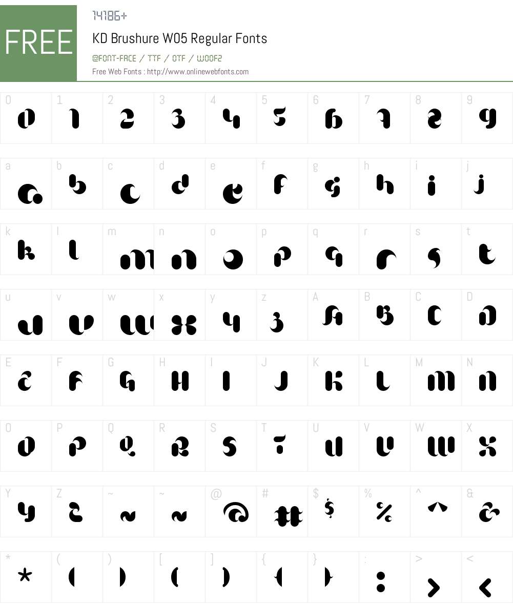KD Brushure W05 Regular 2.00 Fonts Free Download - OnlineWebFonts.COM