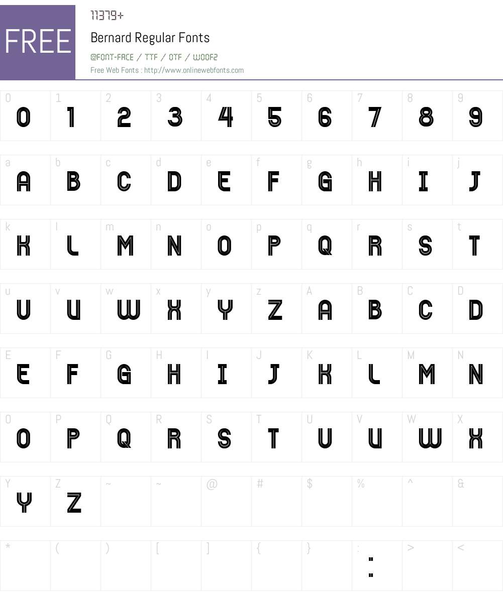 Bernard Regular 1.000 Fonts Free Download - OnlineWebFonts.COM