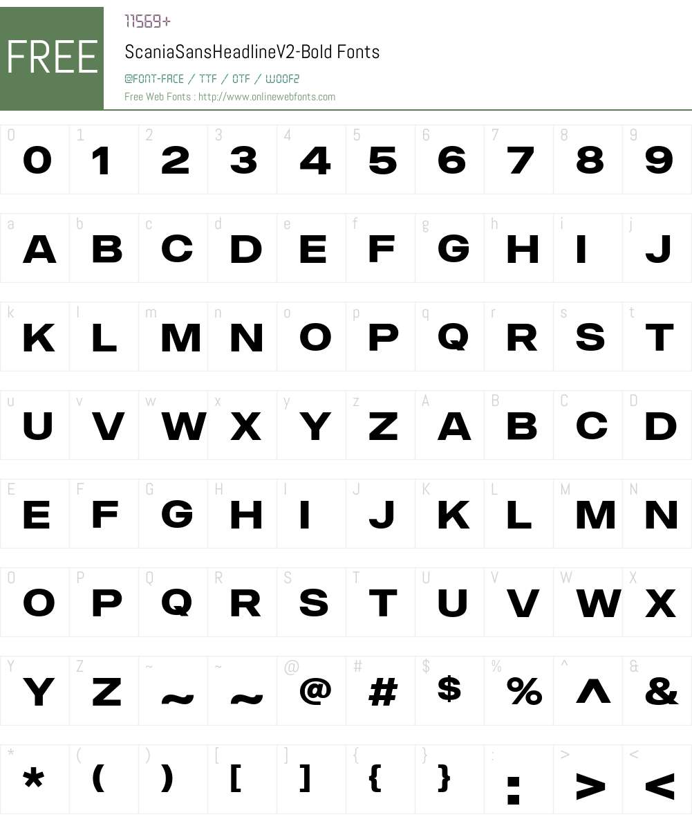 ScaniaSansHeadlineV2-Bold 1.000 Fonts Free Download - OnlineWebFonts.COM