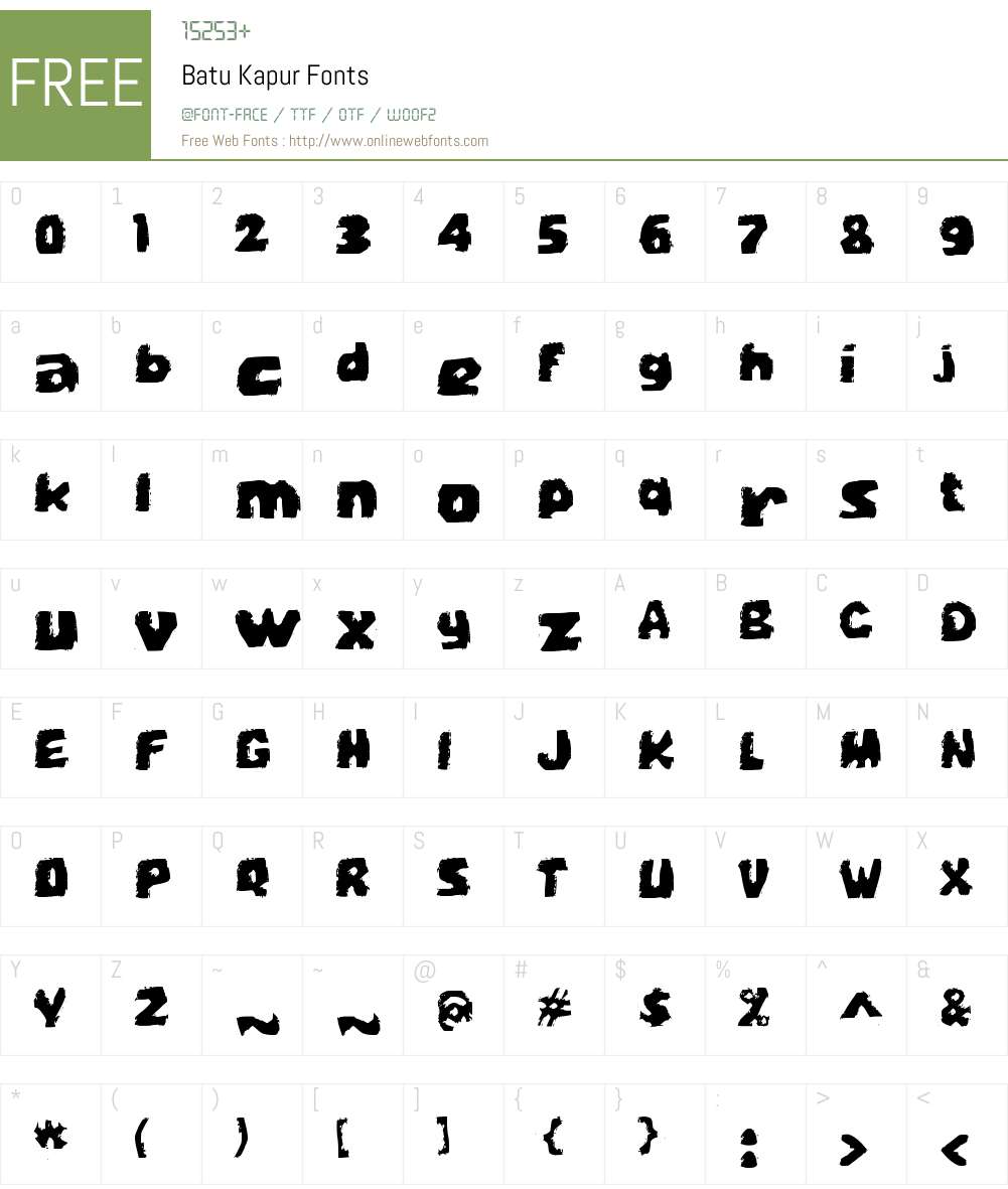 Batu Kapur 001.000 Fonts Free Download - OnlineWebFonts.COM