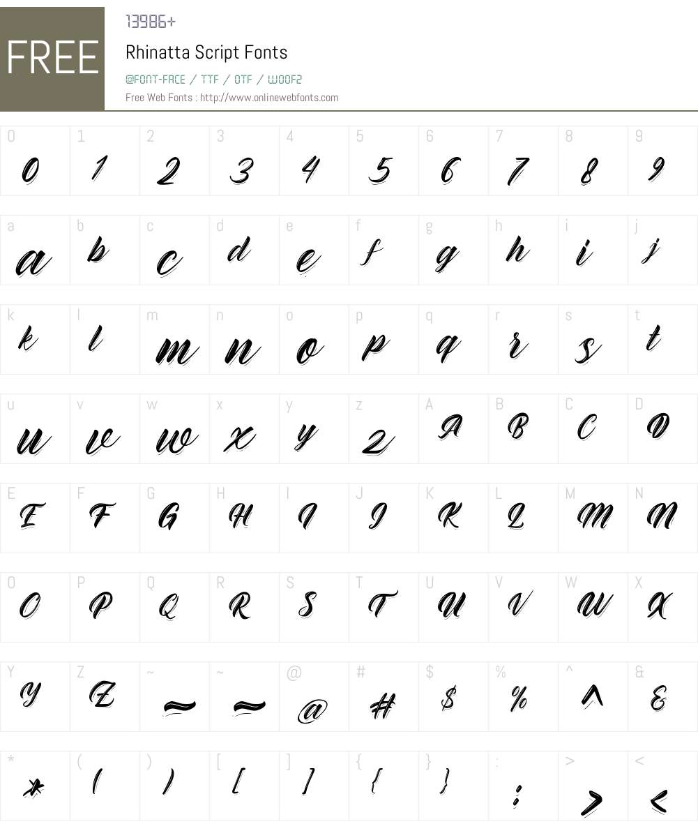Rhinatta Script 1.000 Fonts Free Download - OnlineWebFonts.COM