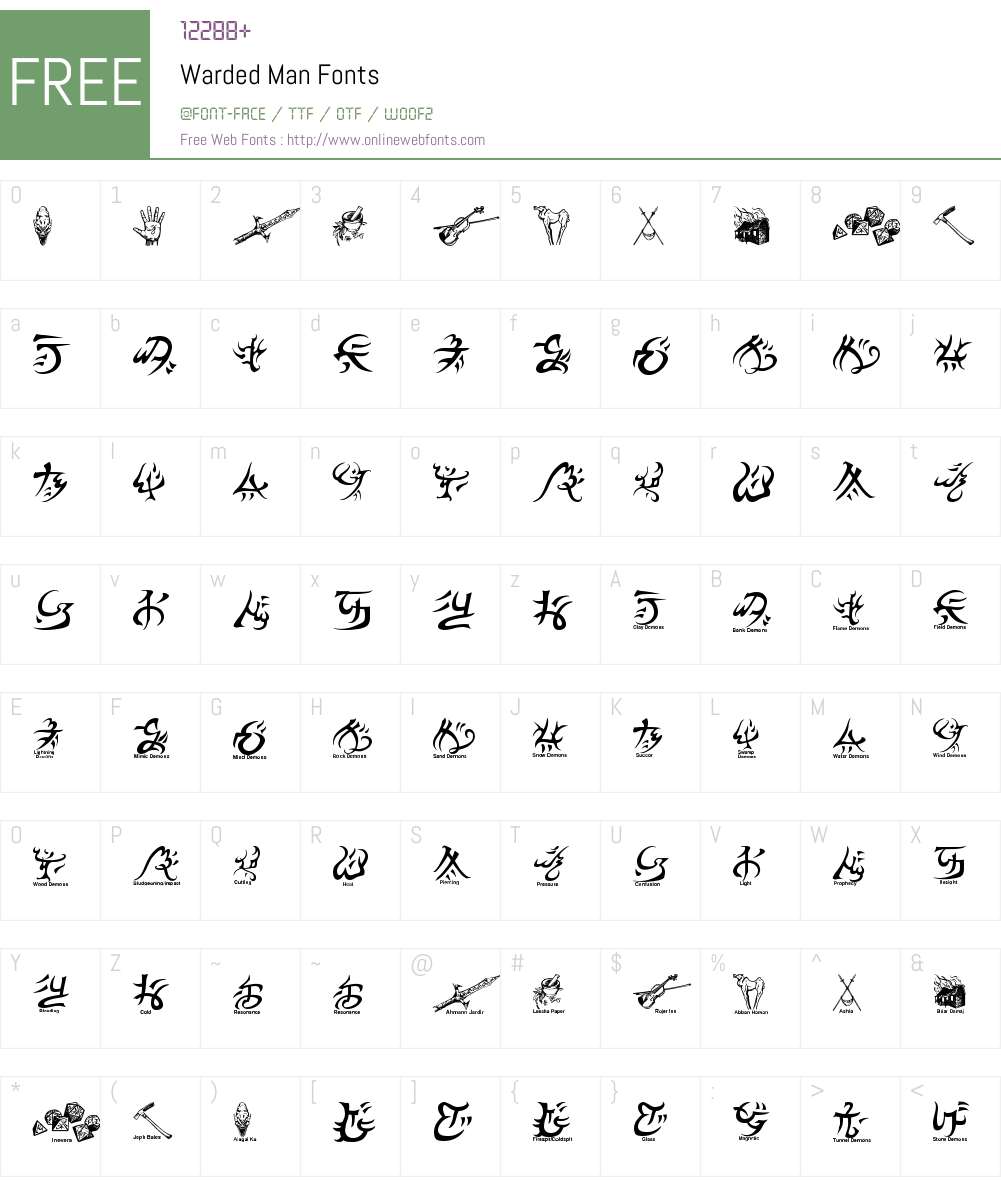 Warded Man Fonts Free Download - OnlineWebFonts.COM