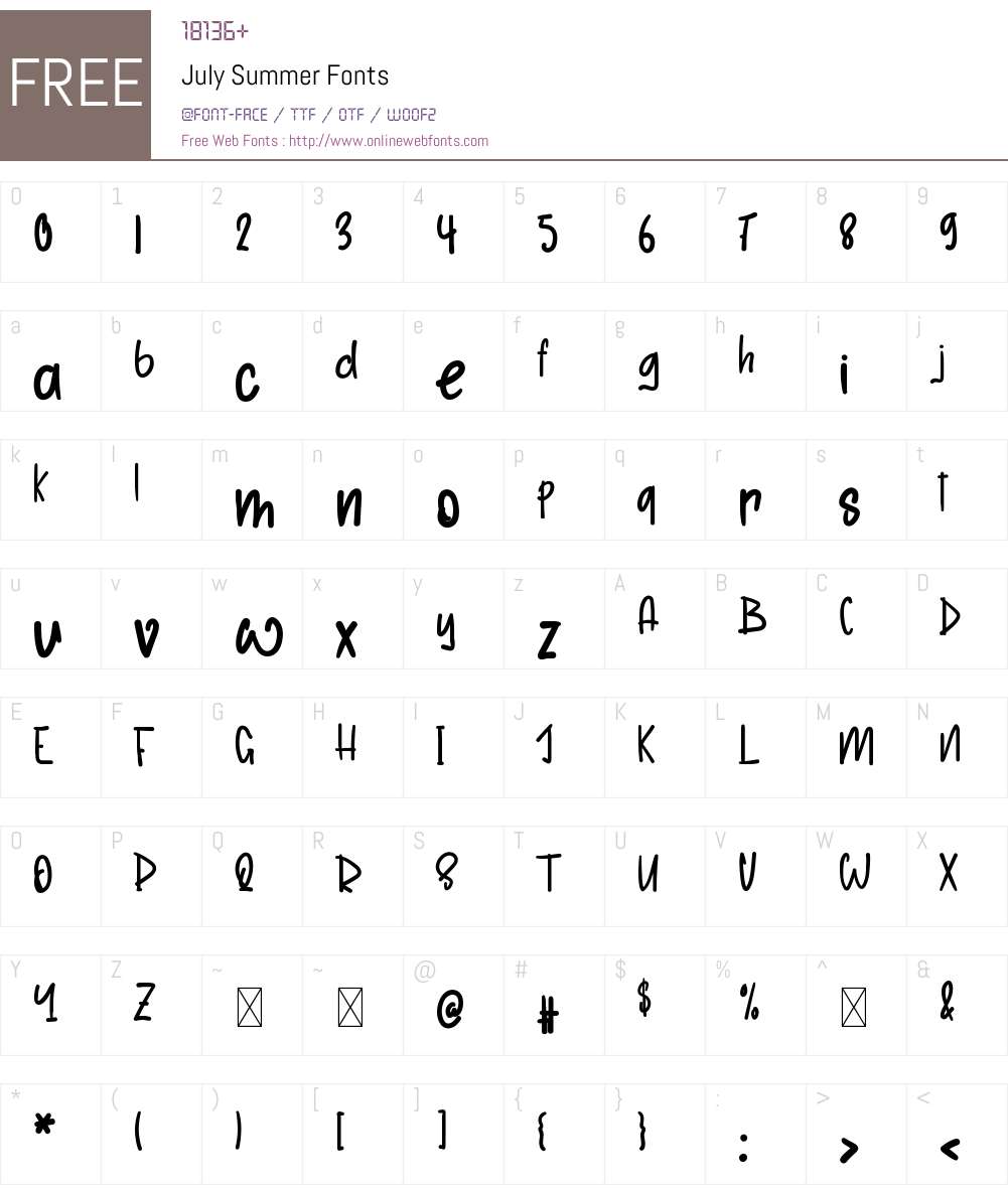 July Summer 1.001;Fontself Maker 3.5.4 Fonts Free Download ...