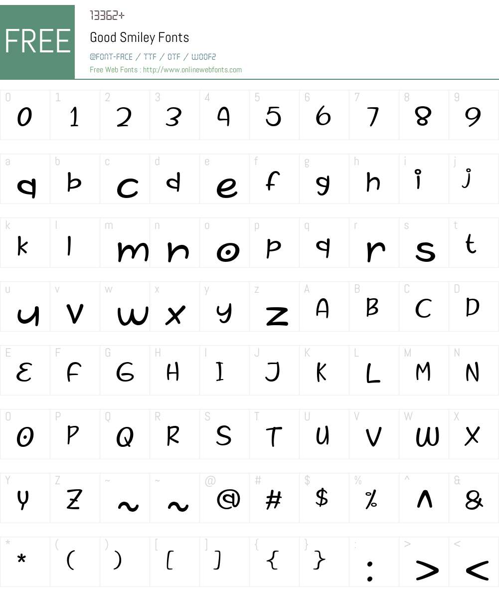 Good Smiley 1.00;November 12, 2019 Fonts Free Download - OnlineWebFonts.COM