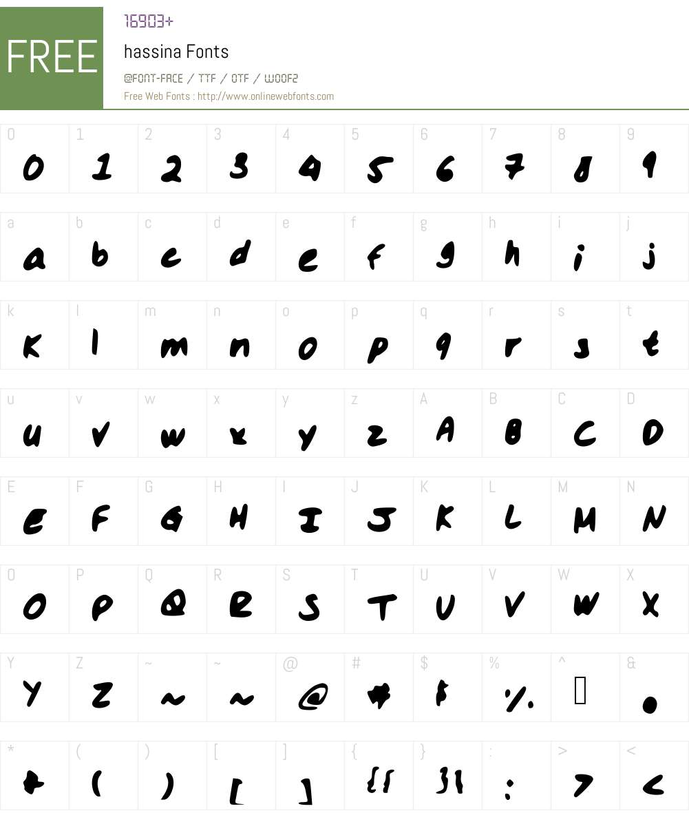 hassina 001.000 Fonts Free Download - OnlineWebFonts.COM