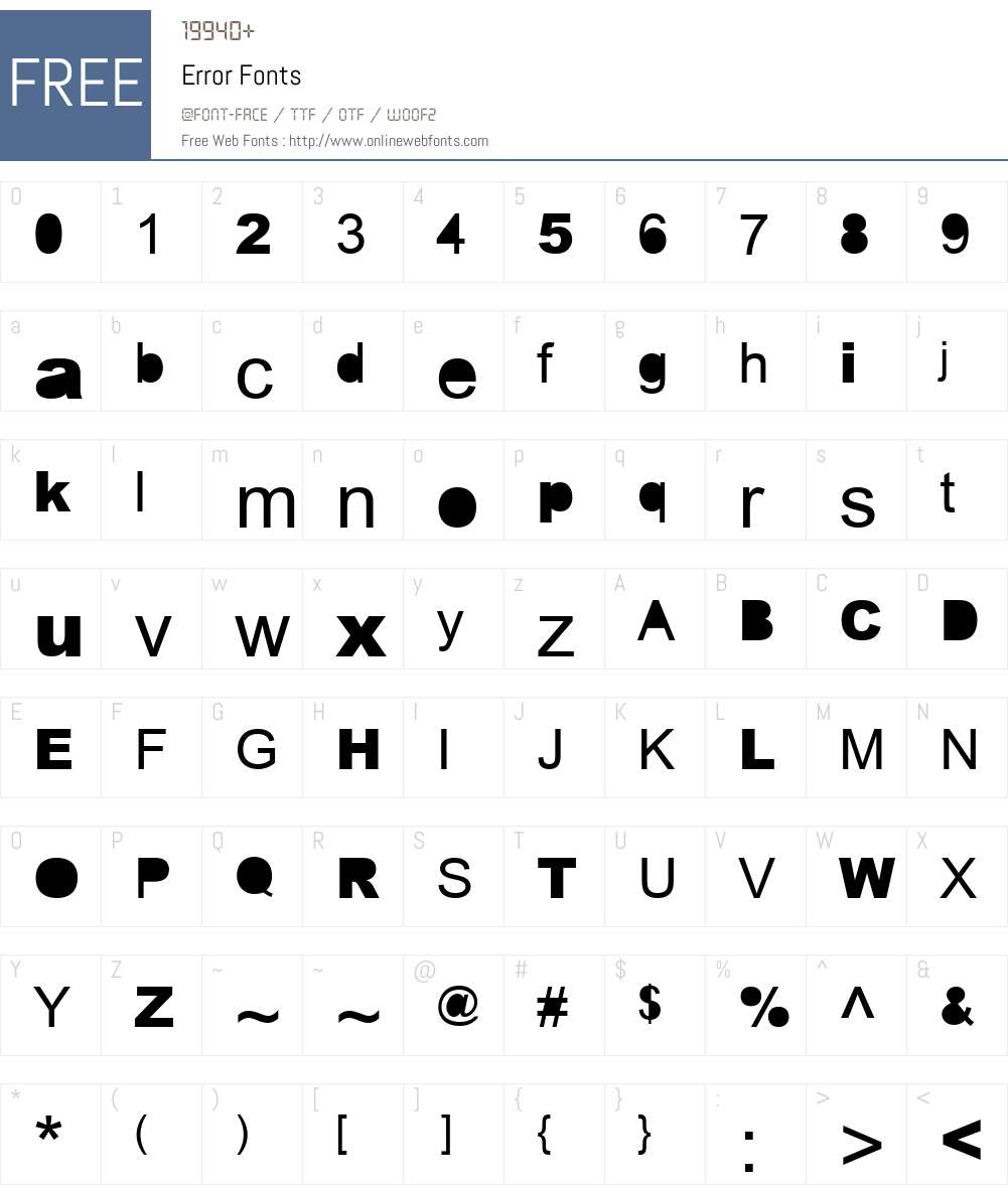 Error MS core font:V2.00 Fonts Free Download - OnlineWebFonts.COM