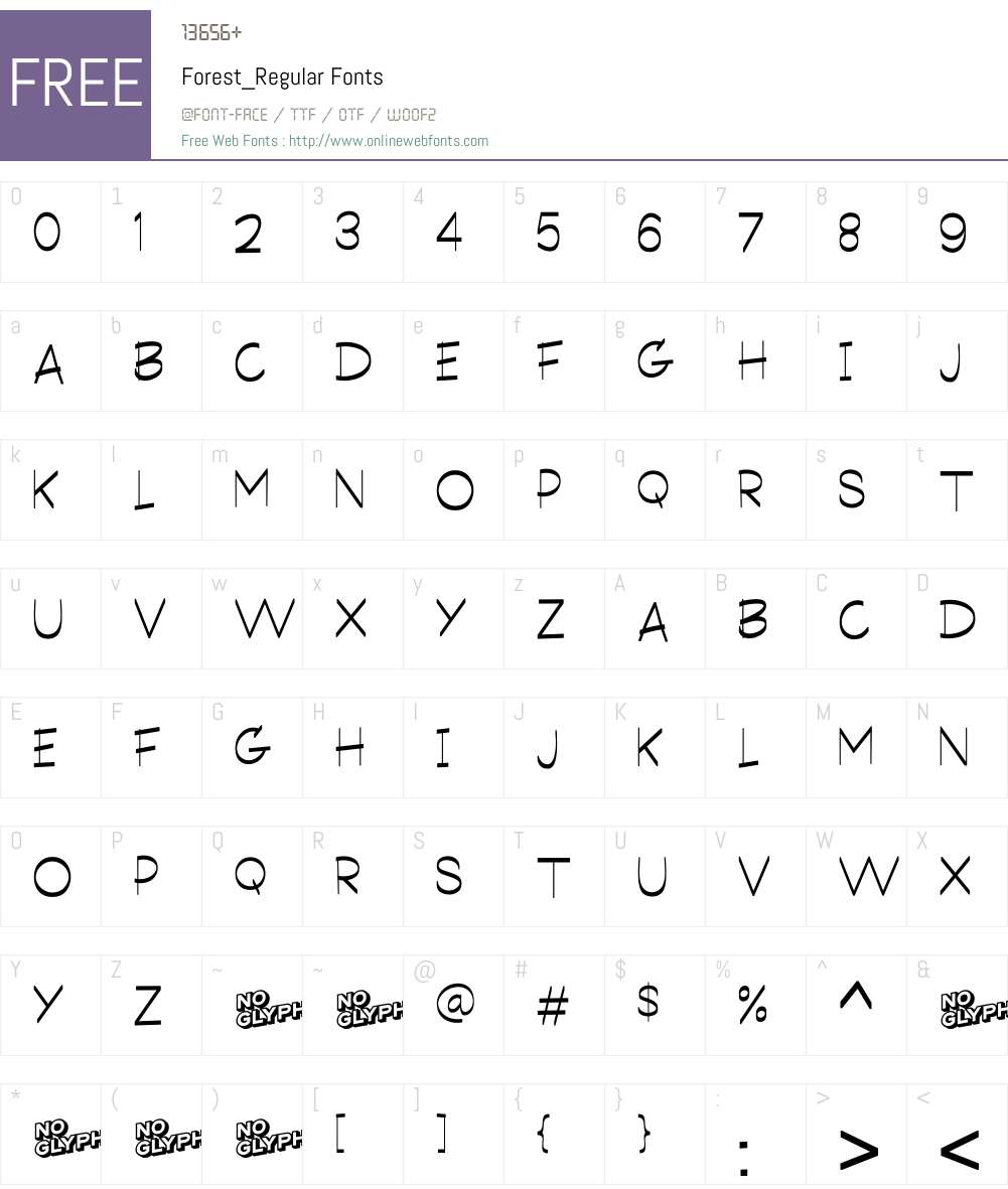 Forest_Regular 001.000 Fonts Free Download - OnlineWebFonts.COM