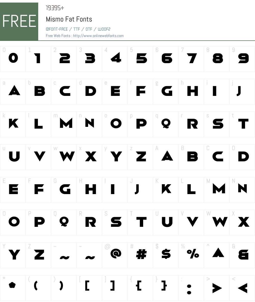 Mismo Fat 4.000;December 17, 2023;FontCreator 15.0.0.2933 32-bit Fonts ...