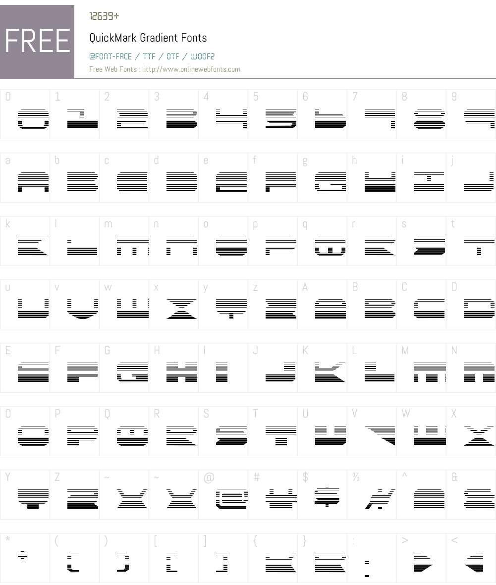 QuickMark Gradient 3.0; 2019 Fonts Free Download - OnlineWebFonts.COM