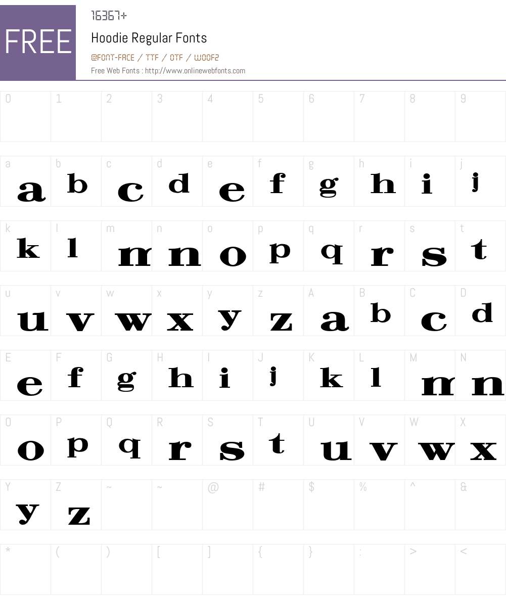 Hoodie Regular 1.000 Fonts Free Download - OnlineWebFonts.COM