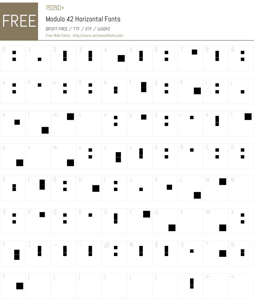 Modulo 42 Horizontal 1.000;PS 001.000;hotconv 1.0.70;makeotf.lib2.5. ...