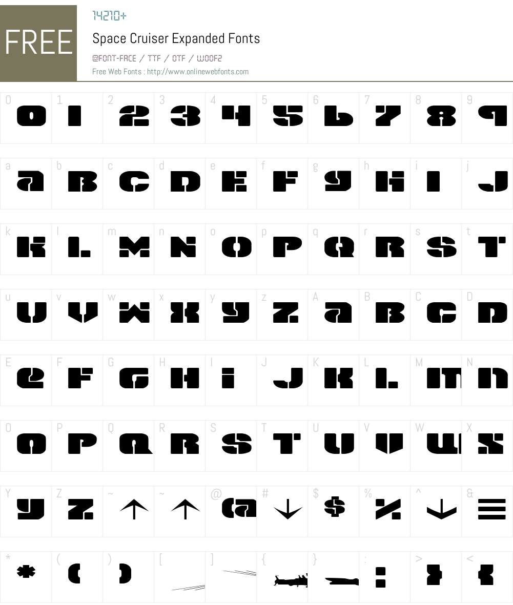 Space Cruiser Expanded 1 Fonts Free Download - OnlineWebFonts.COM