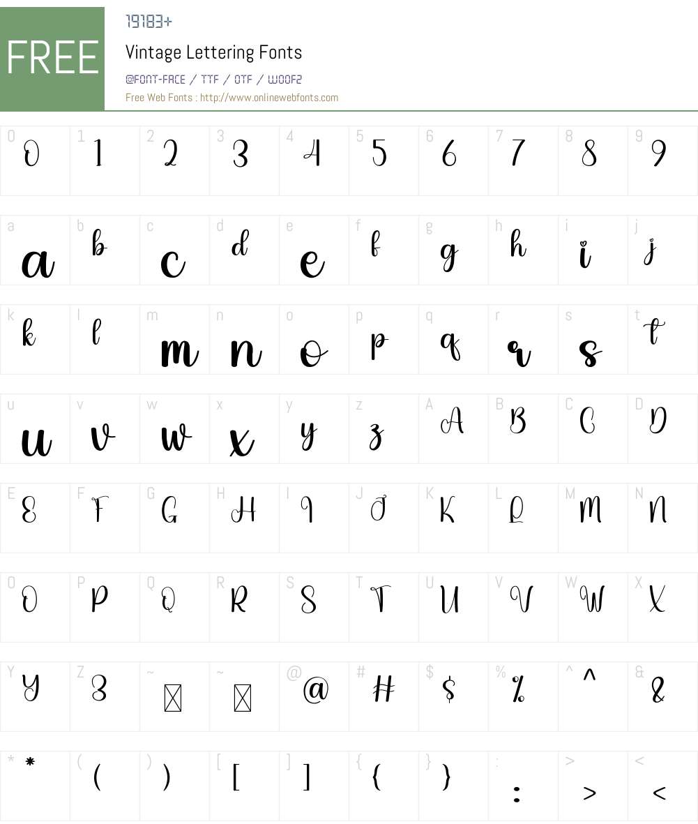 Vintage Lettering 1.002;Fontself Maker 3.5.8 Fonts Free Download ...