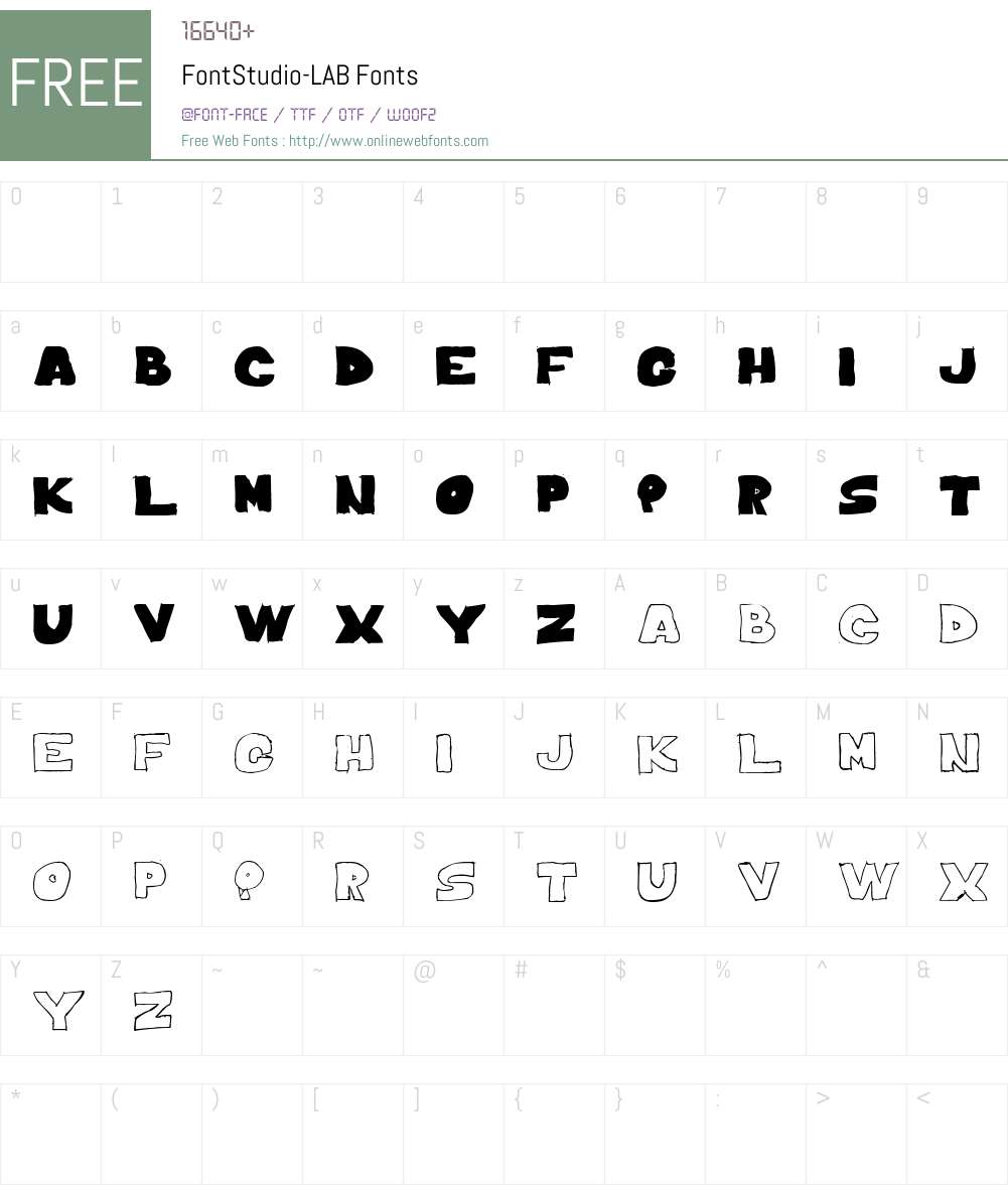 FontStudio-LAB 1.00;November 30, 2018;FontCreator 11.5.0.2421 32-bit ...
