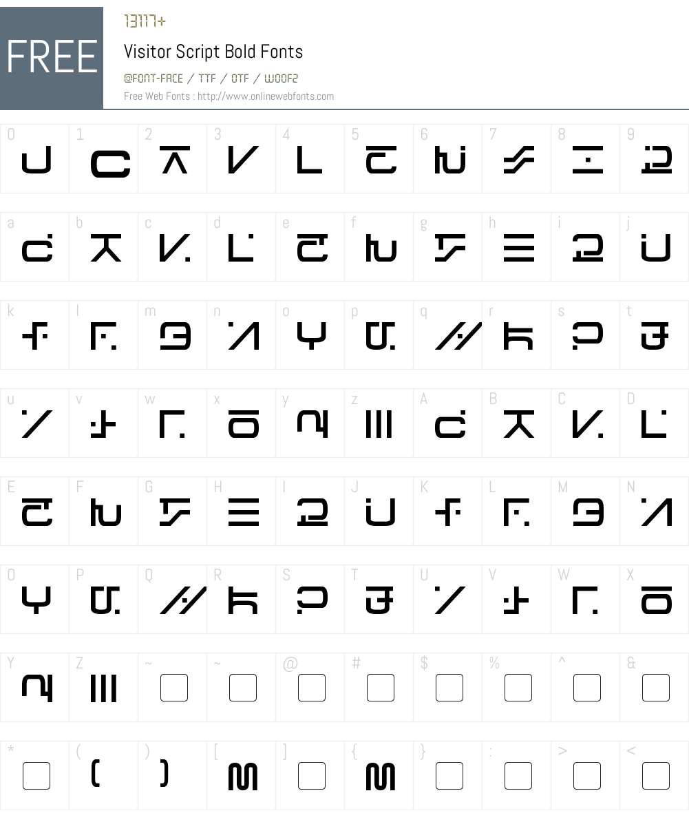 Visitor Script Bold 1.10 March 24, 2015 Fonts Free Download - OnlineWebFonts.COM