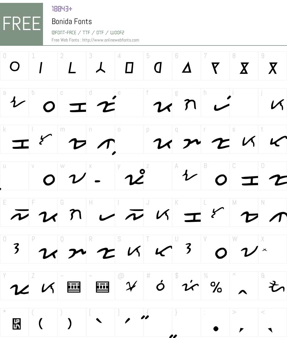 Bonida 001.000 Fonts Free Download - OnlineWebFonts.COM