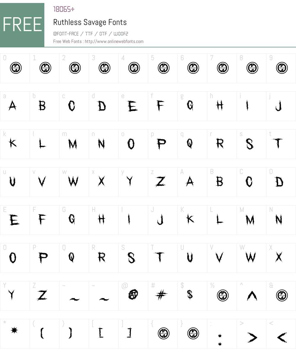 Ruthless Savage 1.000;June 6, 2024;FontCreator 14.0.0.2901 64-bit Fonts ...