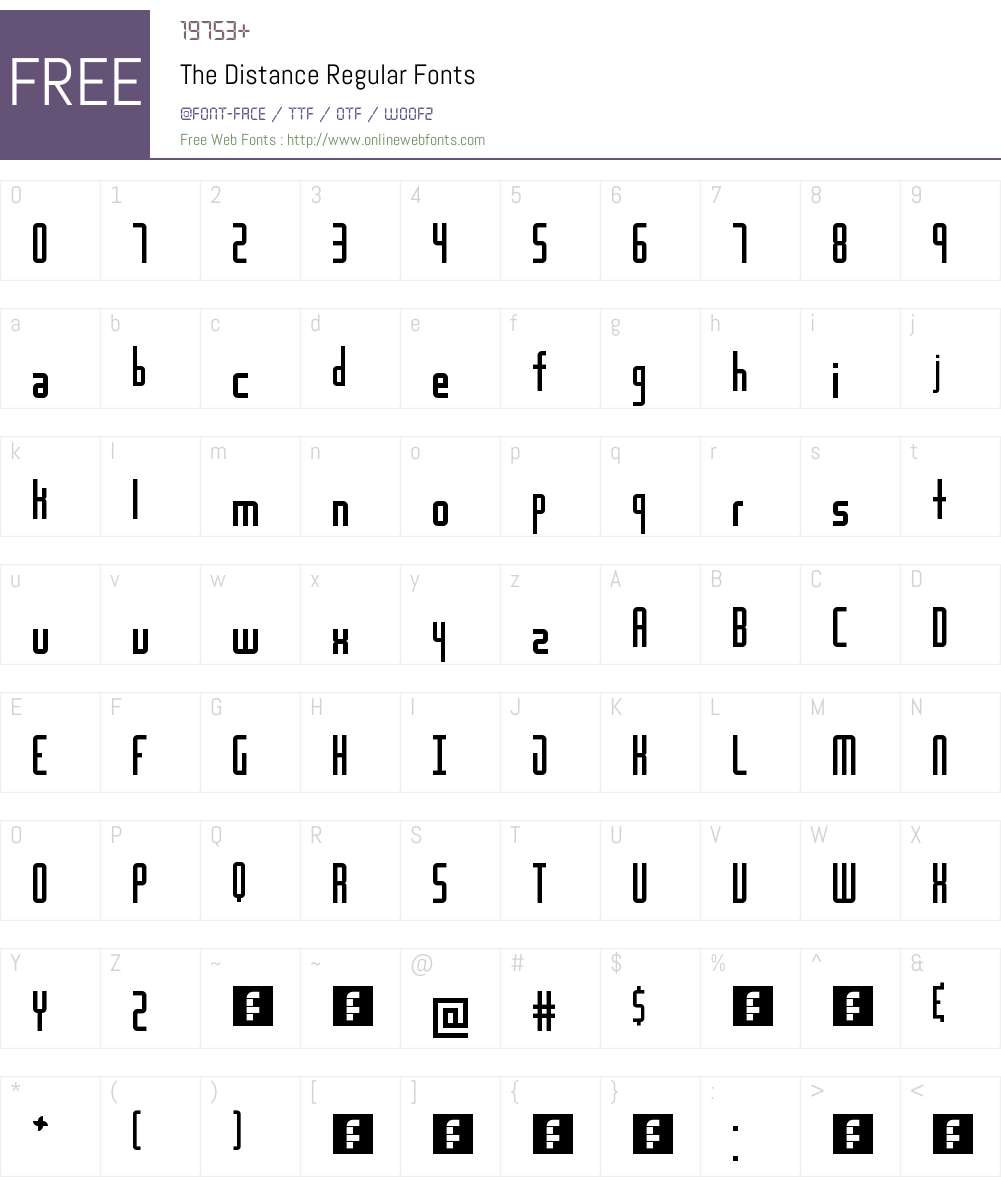 The Distance Regular 1.0 Fonts Free Download - OnlineWebFonts.COM