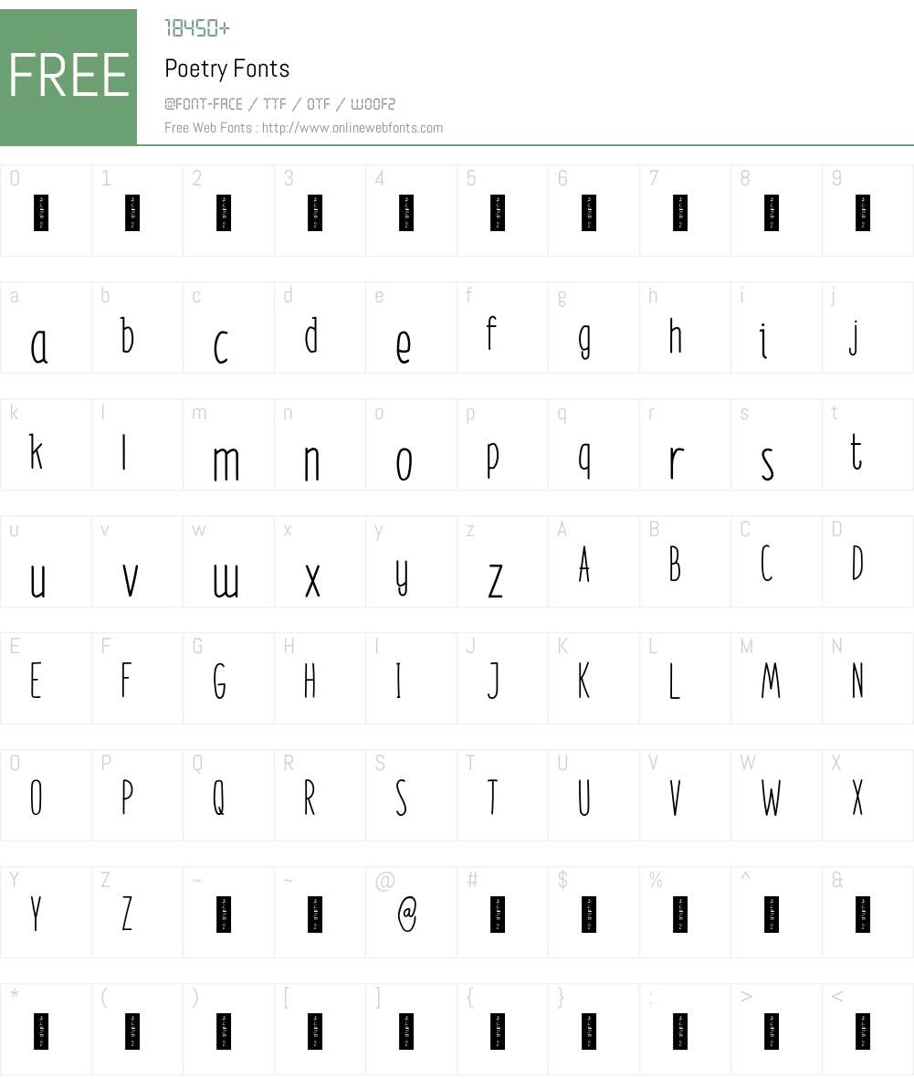 Poetry 1.00;June 11, 2020;FontCreator 12.0.0.2535 64-bit Fonts Free ...