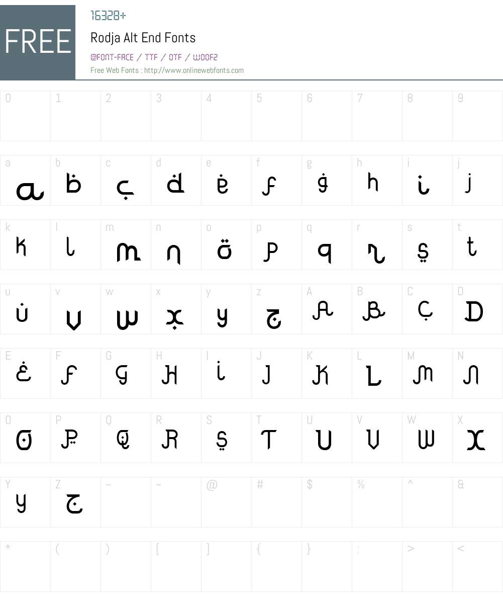 Rodja Alt End Fonts Free Download - OnlineWebFonts.COM