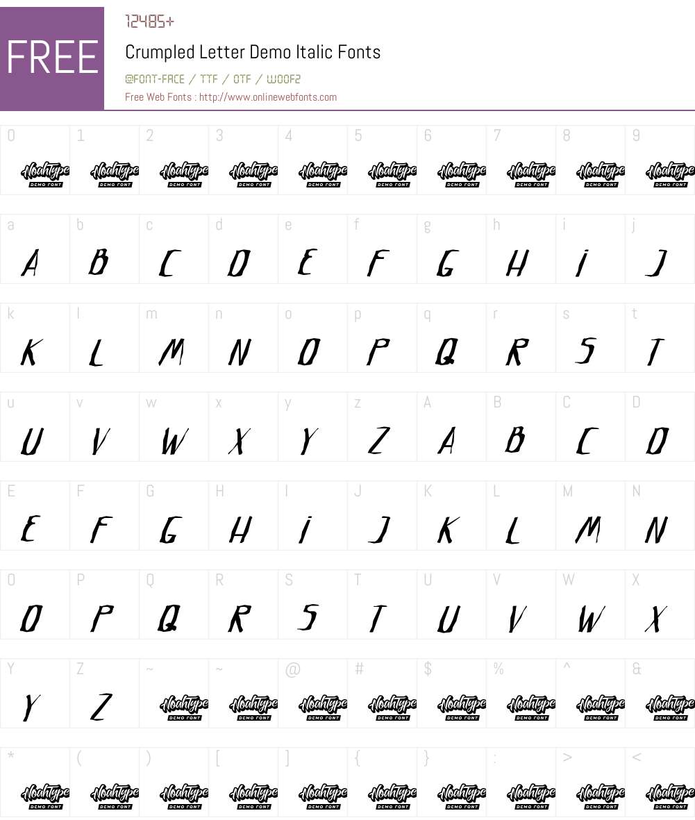 Crumpled Letter Demo Italic 1.003;Fontself Maker 3.5.4 Fonts Free Download - OnlineWebFonts.COM