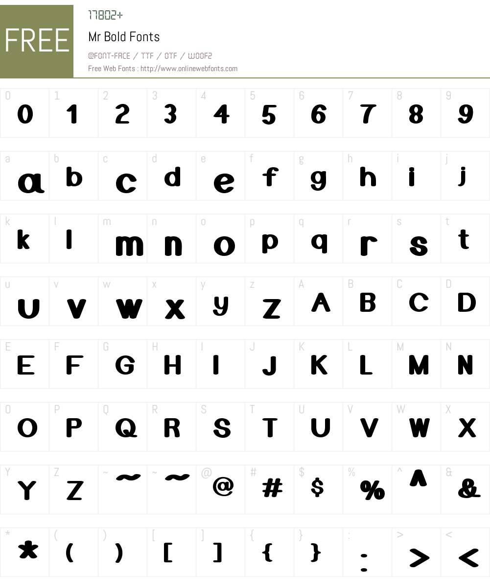 Mr Bold 1.00 February 16, 2019, initial release Fonts Free Download ...
