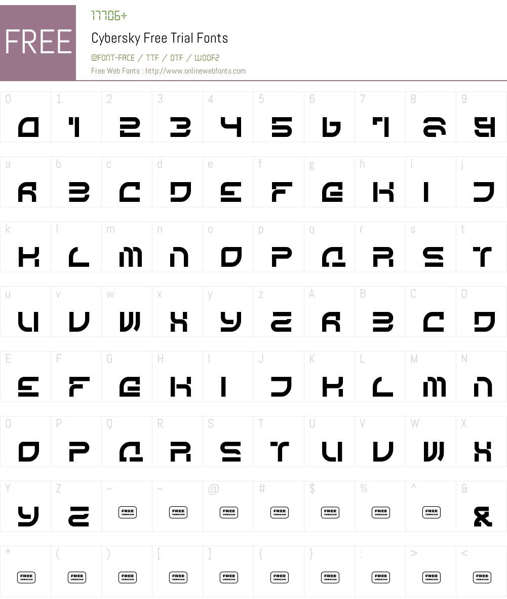 Cybersky Free Trial 1.00;January 9, 2021;FontCreator 13.0.0.2683 64-bit ...
