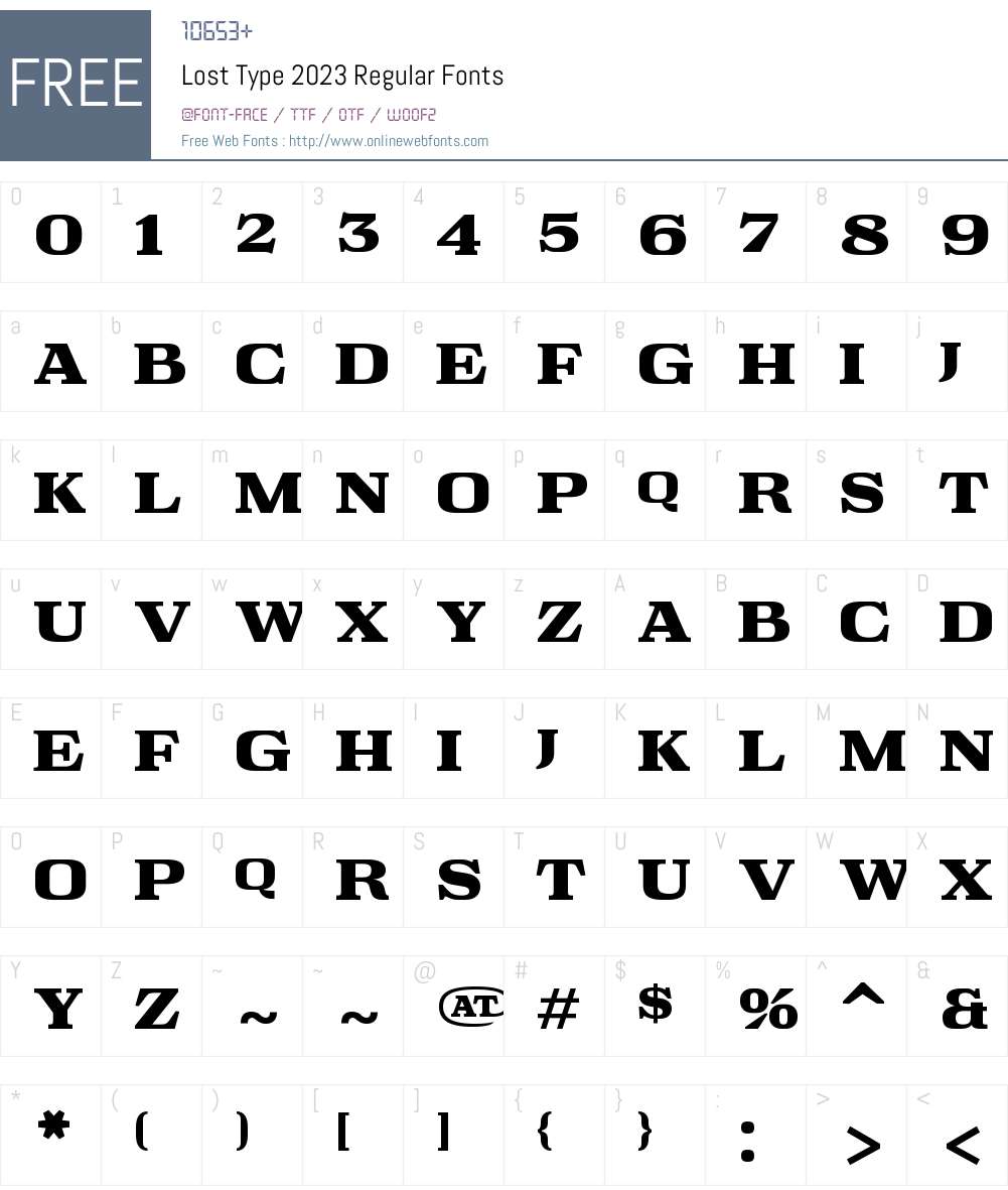 Lost Type 2023 1.003;Glyphs 3.1.1 (3134) Fonts Free Download ...