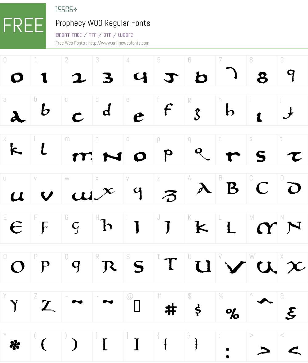 Prophecy W00 Regular 4.10 Fonts Free Download - OnlineWebFonts.COM