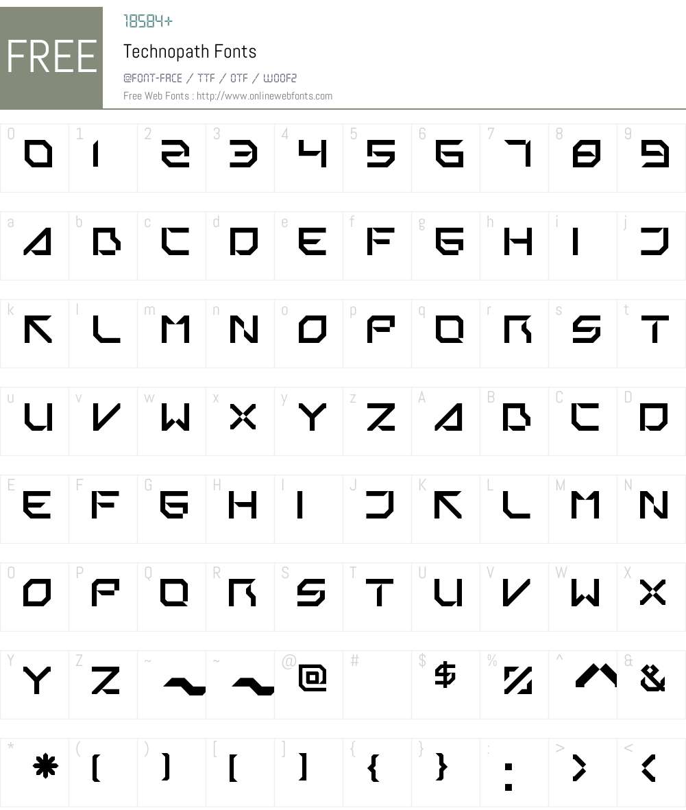 Technopath 1.001;Fontself Maker 1.1.0 Fonts Free Download ...