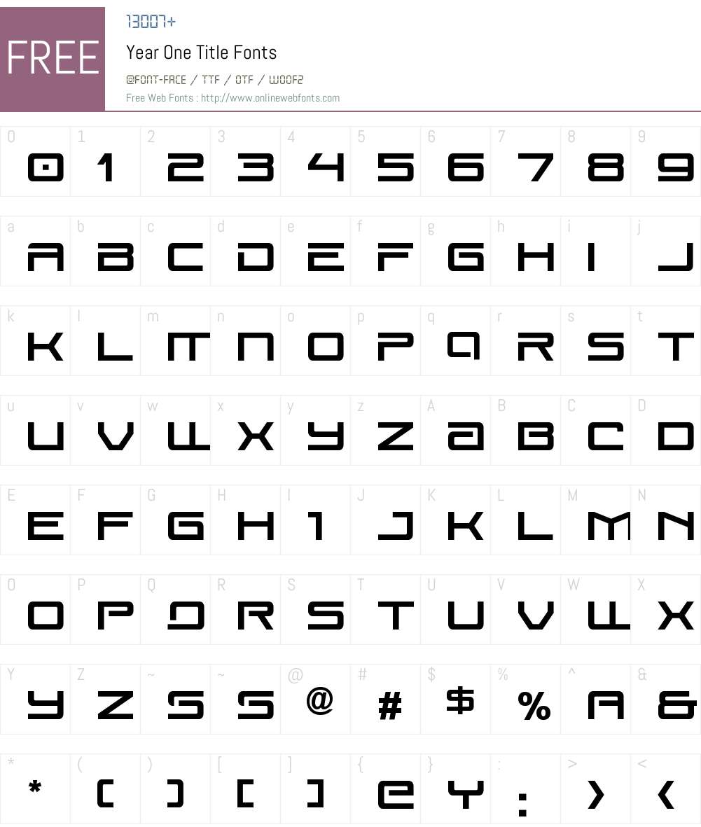 Year One Title 1.0; 2022 Fonts Free Download - OnlineWebFonts.COM